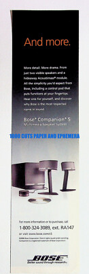 Bose Companion 5 Speakers 2006 Trade Print Magazine Ad Poster ADVERT | eBay