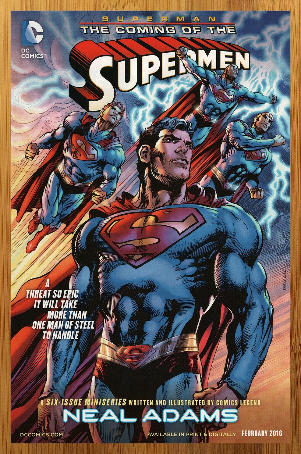 2016 DC The Coming of the Supermen Print Ad/Poster Superman Neal Adams ...
