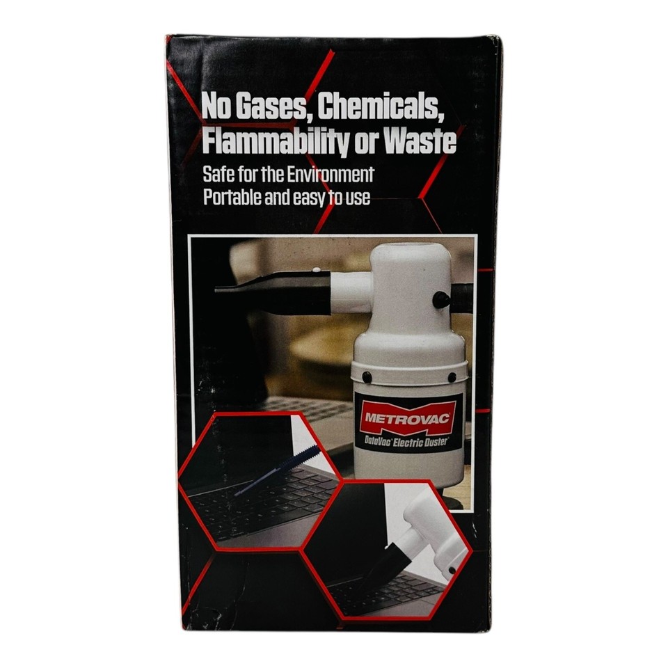 MetroVac DataVac Electric Duster Multi-Purpose Duster/Blower White, ED ...