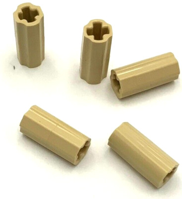 Lego 5 New Tan Technic Axle Connector 2L Smooth with x Hole ...