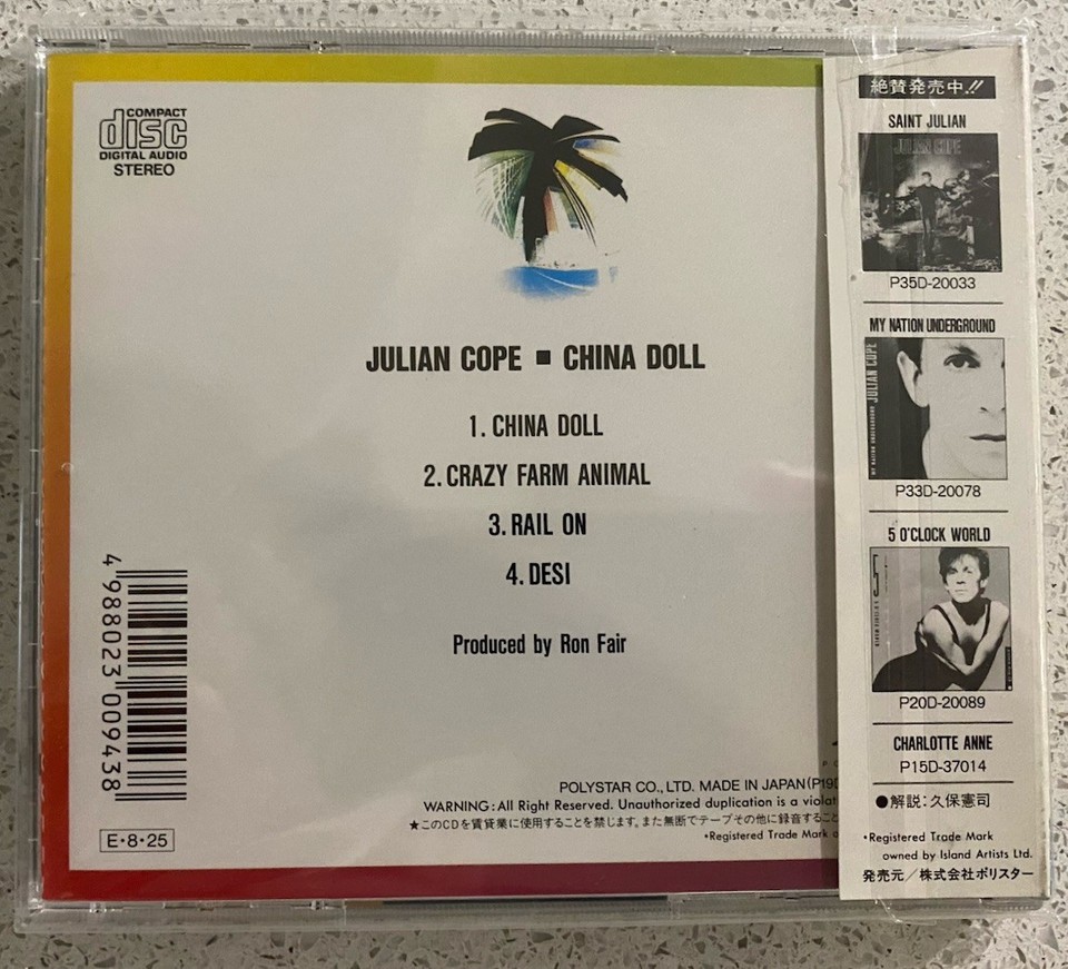Julian Cope - China Doll (CD) JAPAN OBI P19D-10045 ** | eBay