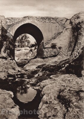 1924 Vintage MOROCCO Marrakech Bridge Town Landscape By FLANDRIN Photo ...