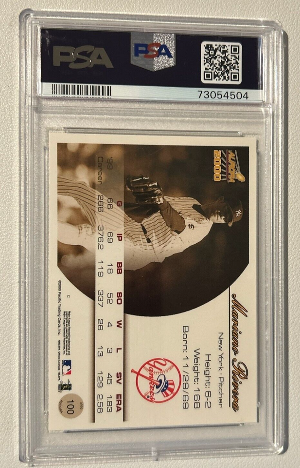 2000 Pacific Aurora Mariano Rivera #100 PSA 9 New York Yankees | eBay