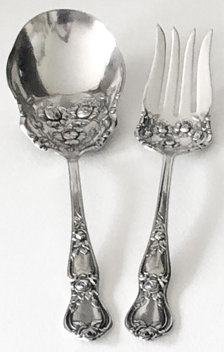 Antique 1903 RC Co. International Silver ROSE SERVING FORK & CASSEROLE ...