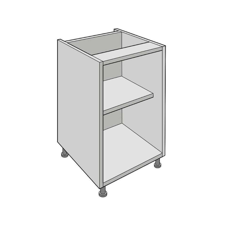 White Flat Pack Premium Kitchen Base Unit / Cabinets - Carcass 150mm ...