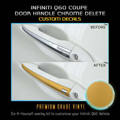 For 2017-2020 Infiniti Q60 Door Handles Overlay Vinyl Decal Kit - Flat ...