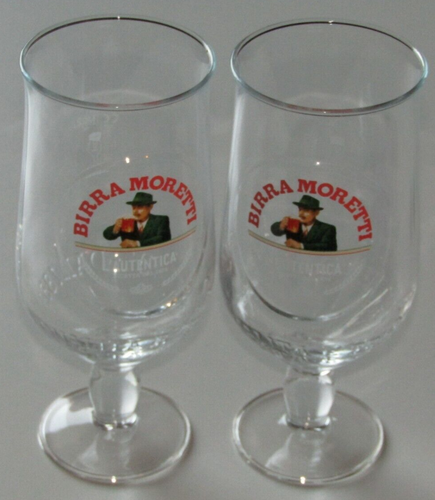 2 X Birra Moretti M22 Laser Nucleated Pint Glass BRAND NEW UNUSED | eBay UK
