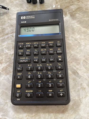 HP (Hewlett Packard) 10B Business Calculator TESTED - Includes Original ...