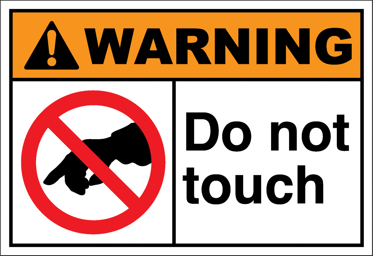 Warning do not touch sticker weatherproof bumper vinyl decal | eBay
