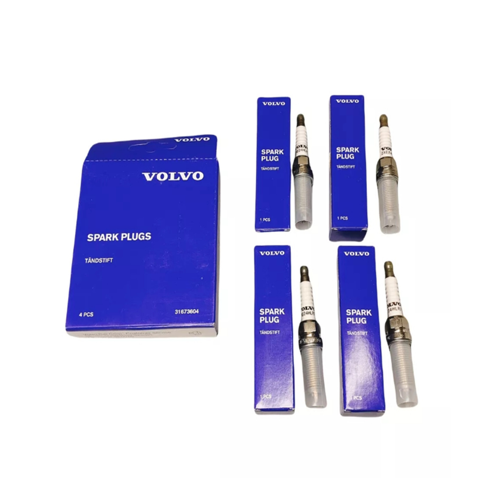 Genuine Spark Plugs Set of 4 For Volvo S60 S80 S90 V60 V90 XC40 XC60 ...