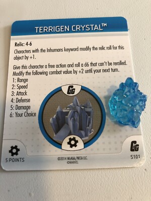 Heroclix Guardians of the Galaxy Terrigen Crystal #S101 Relic/3D ...