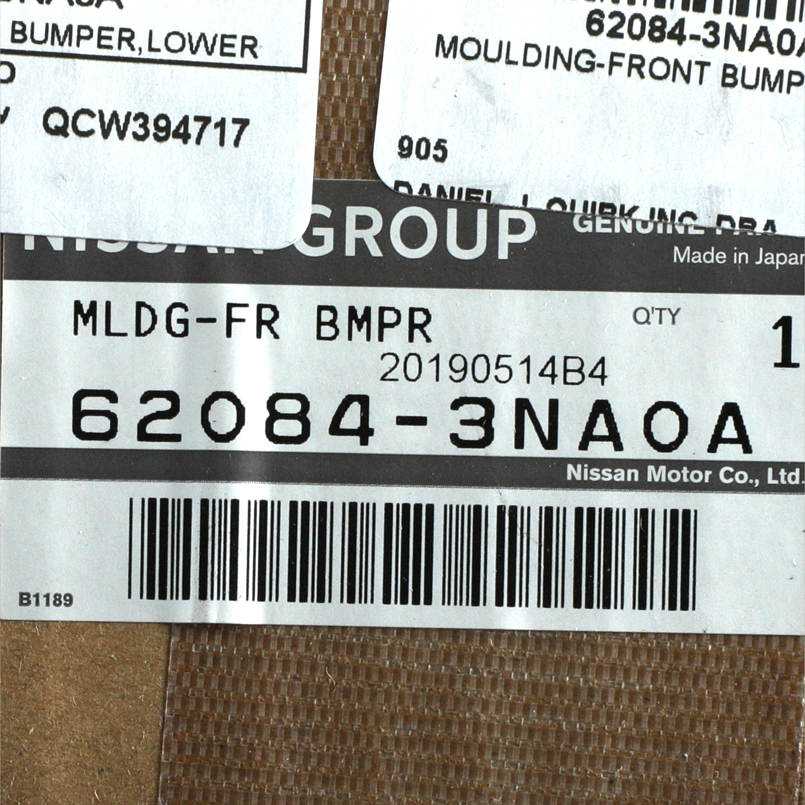 OEM 2011-17 Nissan Leaf Front Bumper Chrome Accent Trim Molding NEW ...