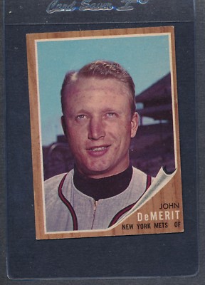 1962 Topps #004 John DeMerit Mets EX *3075 | eBay