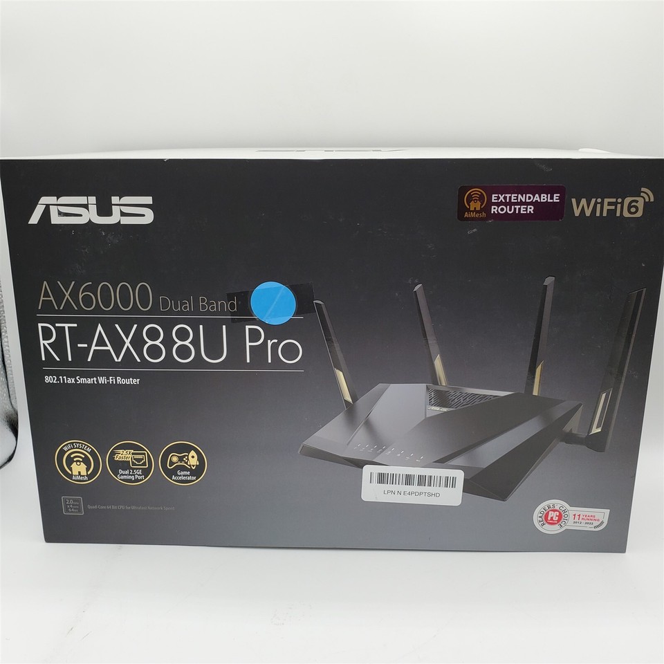 ASUS RT-AX88U Pro 4804 Mbps 4 Port Wireless Router - Black | eBay