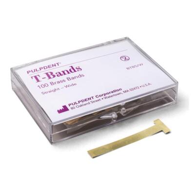 Pulpdent BTBS/W T-Bands Brass Dental Matrix Bands Straight Wide 100/Pk ...