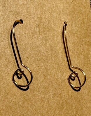 Handmade Brass Swirl Earrings | eBay