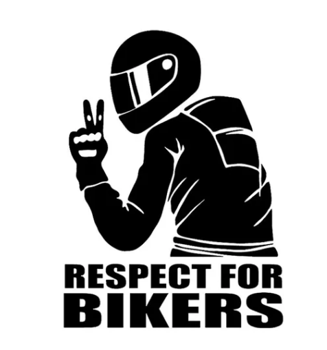 Respect for Bikers Decal Motorcycle Car Truck Window Biker Sticker | eBay