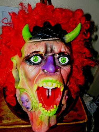 Fun World Halloween Creepy Devil,Scary Rubber Mask. | eBay