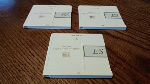3 Sony ES 74 Minute MiniDisc MDW-74C Ivory & Gold Very Clean | eBay