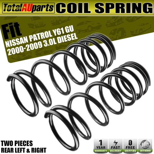 2x Rear Left Right Suspension Coil Springs for Nissan Patrol Y61 GU 3 ...