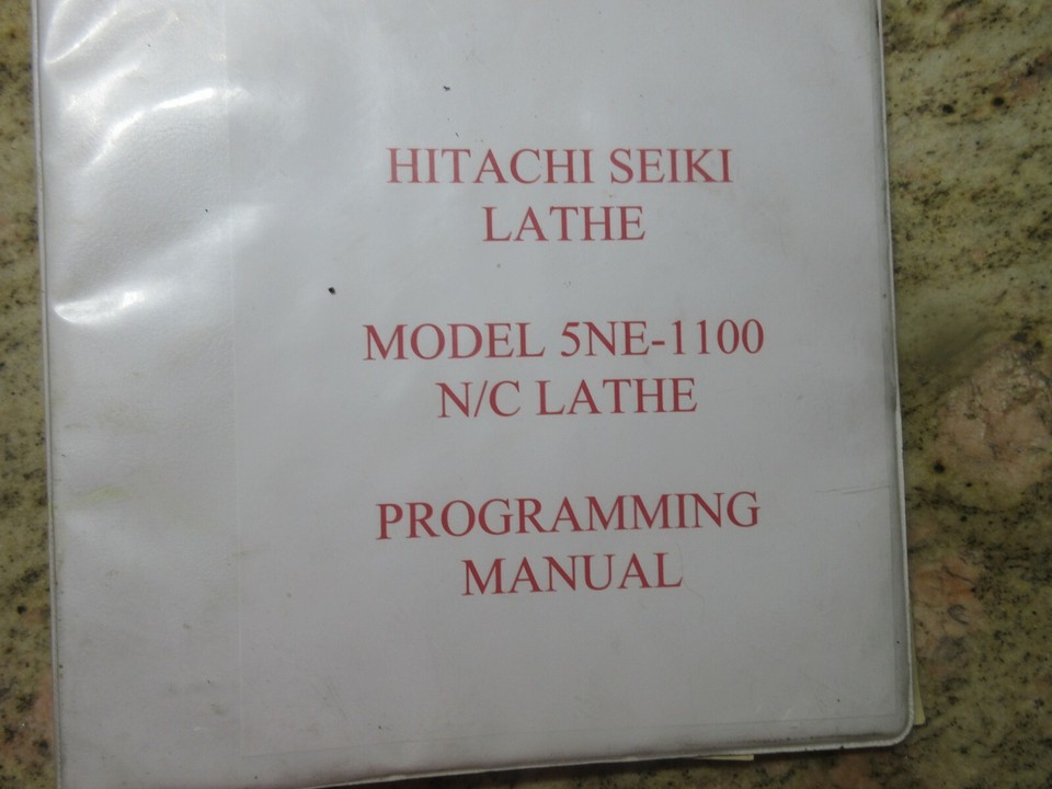 HITACHI SEIKI 5NE-1100 CNC LATHE PROGRAMMING MANUAL PART 1 6-1980 | eBay