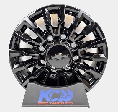 4 NEW 18” Factory OEM Gloss Black Wheels Rims Chevy Silverado 2500 3500 ...