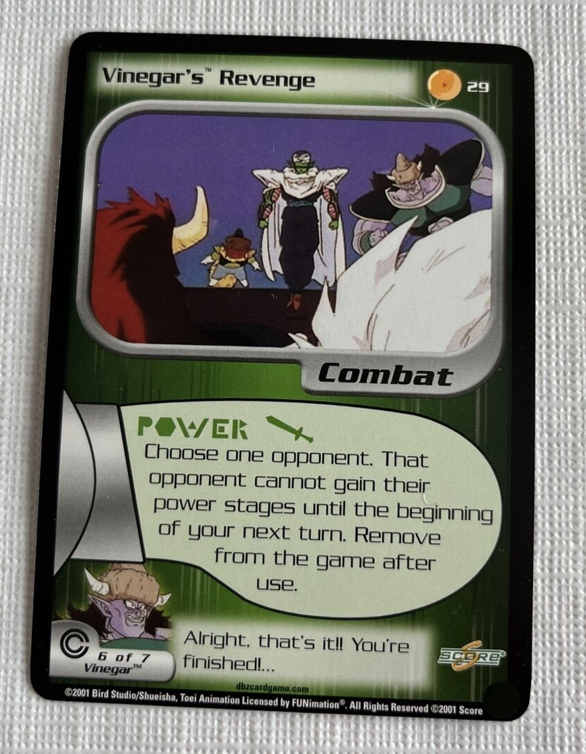 DBZ Dragon Ball Z Vinegar's Revenge 29 CCG Unlimited Trunks Saga Score | eBay