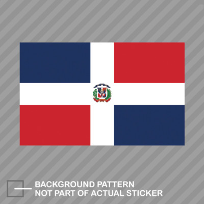 Dominican Flag Sticker Decal Vinyl Dominican Republic caribbean | eBay