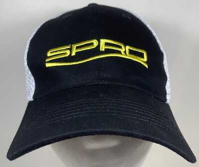 Spro Angler Cap White Mesh Fishing Hat Bass Trout Fish Boat Ocean Water ...