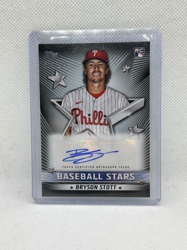 Bryson Stott 2022 Topps Update Baseball Stars Rookie Autograph Black 9/ ...