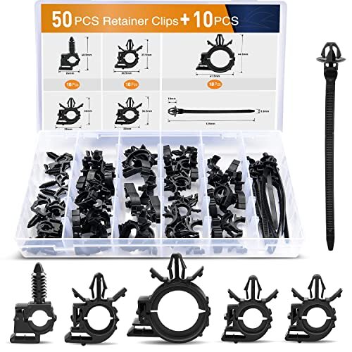 60 Pcs Automotive Wire Harness Routing Clips Assortment Kit Wire Loop ...