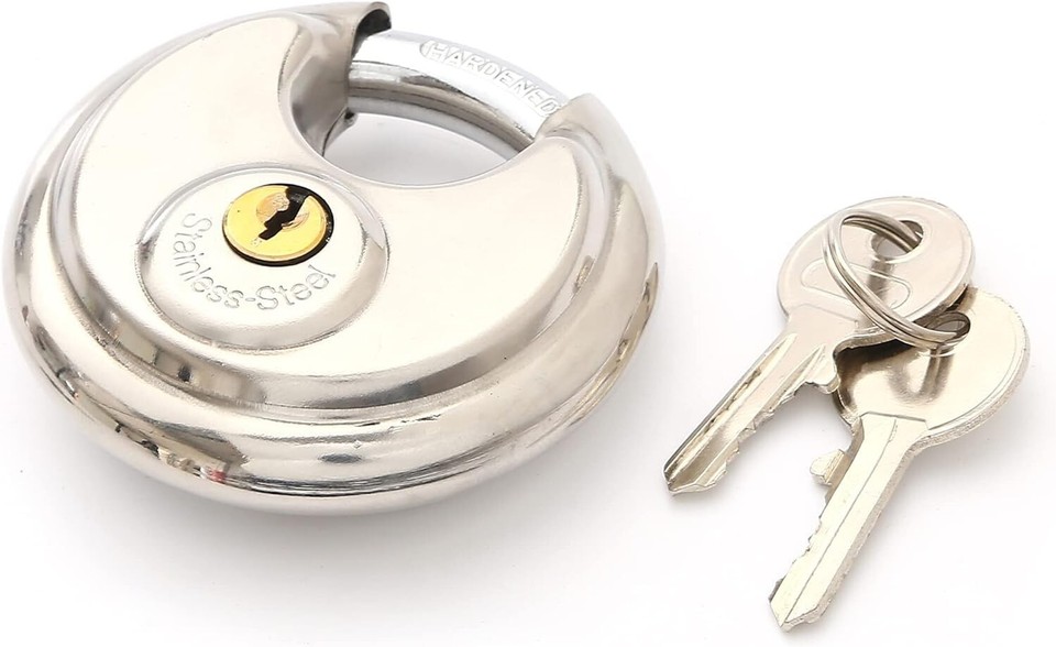 Wholesale Lot- DISC PADLOCK 70mm Steel Armor Storage Trailer Round PC ...