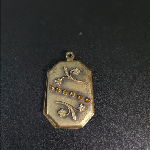 Antique Vintage Slide Open Locket Pendant Unsigned Bronze Tone | eBay