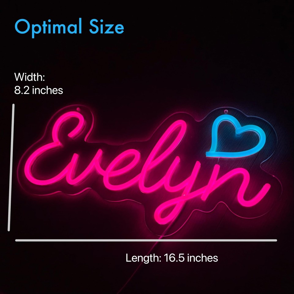 Evelyn Neon Sign, Evelyn Neon Light, Evelyn Name Sign – LED Name Light ...