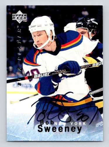 1995-96 Upper Deck Be A Player Autographs #S26 Bob Sweeney Auto NY ...