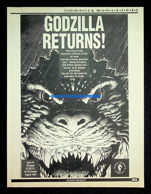 Godzilla Returns Dark Horse Comics 1992 Trade Print Magazine Ad Poster ...