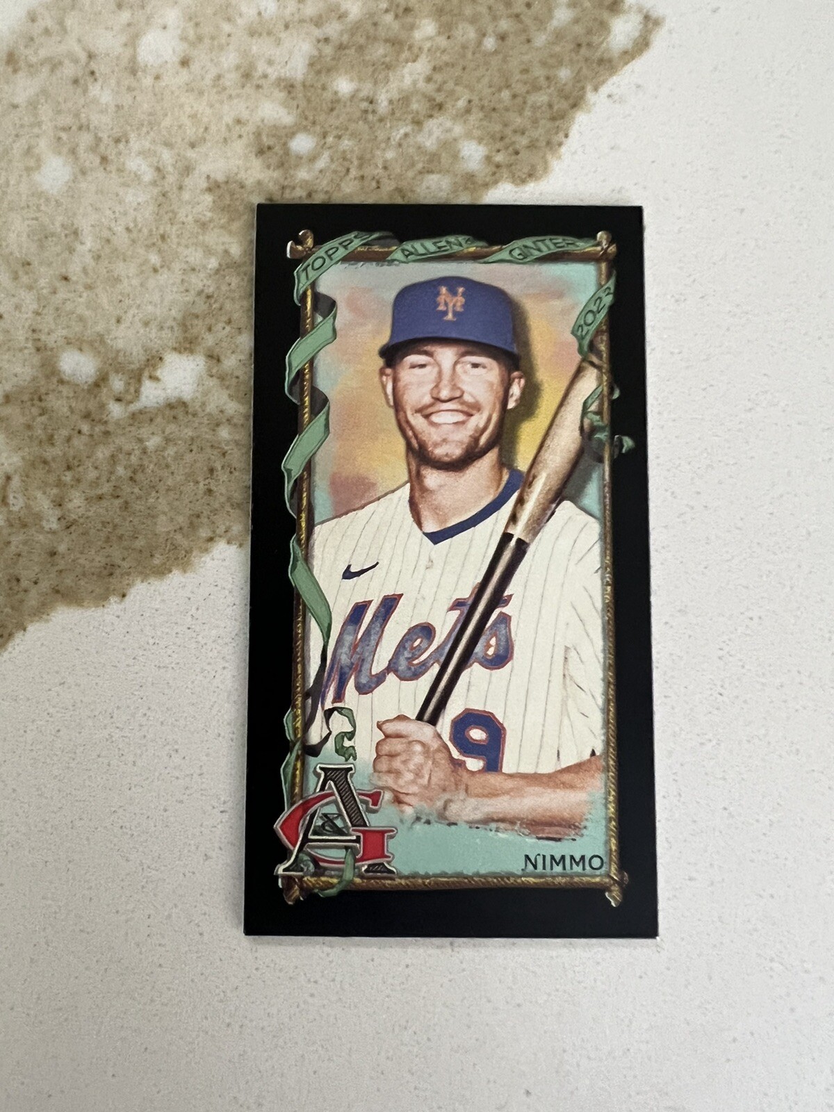 Brandon Nimmo New York Mets 2023 Topps Allen & Ginter Black Border Mini ...
