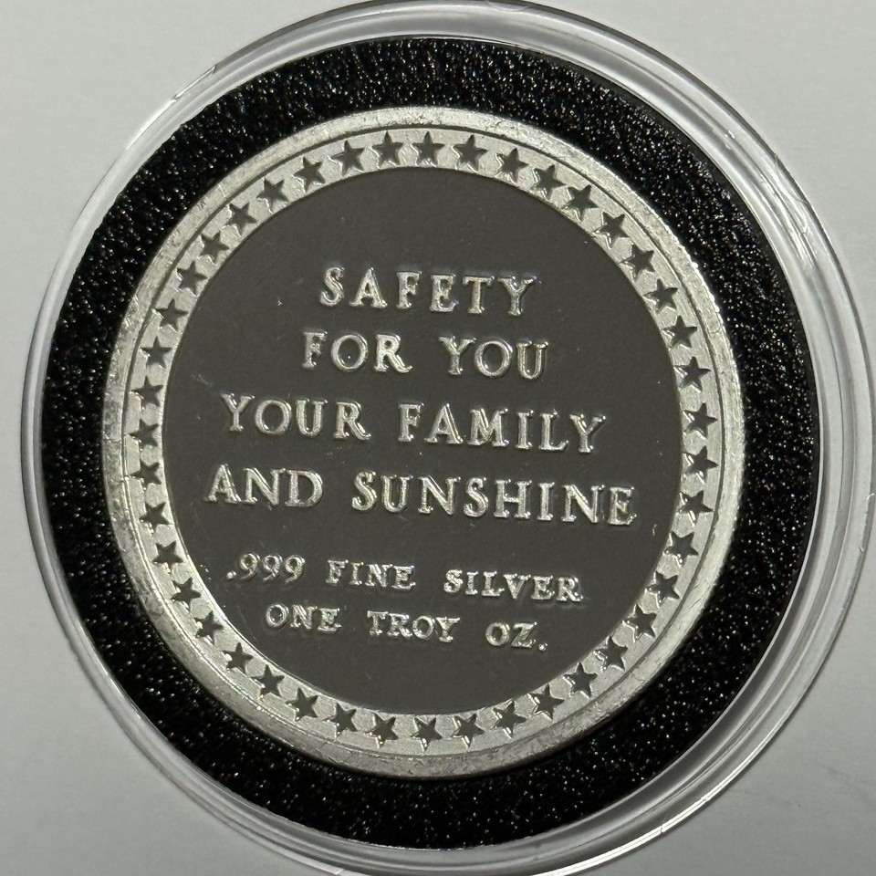 RARE Sunshine Mining Safety Award Proof Vintage Coin 1 Troy Oz .999 ...