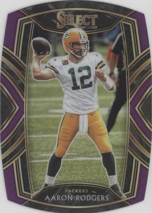 2020 Panini Select - Club Level Aaron Rodgers #212 Purple Prizm Die-Cut ...