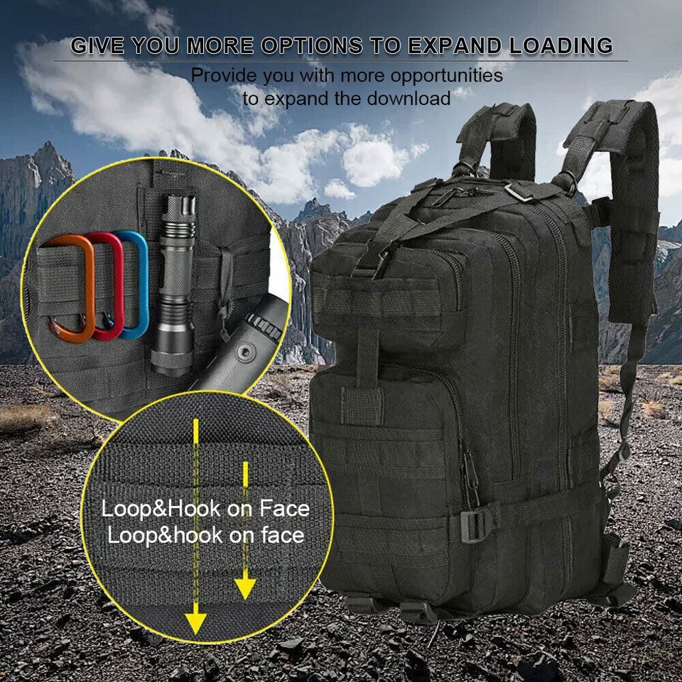 Military Tactical Backpack Daypack Bug Out Bag for Hiking Camping ...