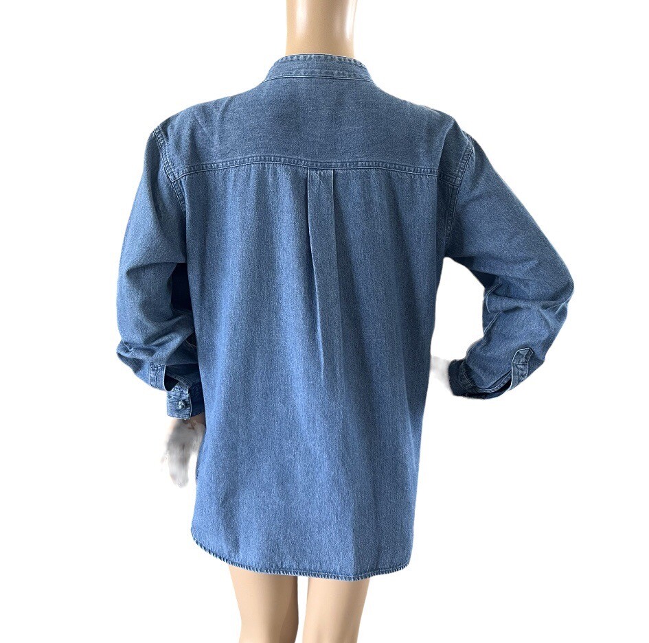 Crossing Pointe Asian Inspired Top with Mandarin Collar Womens Size ...