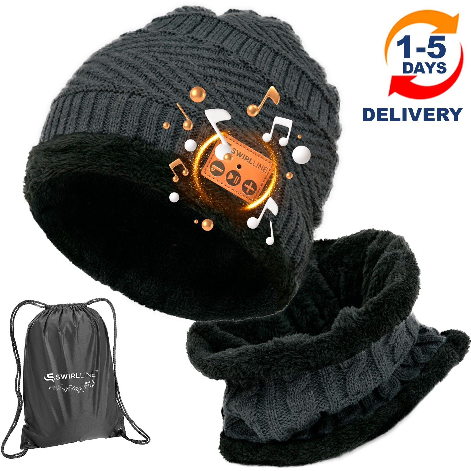 Bluetooth Music Wireless Warm Beanie Hat Smart Cap Headphone Headset ...