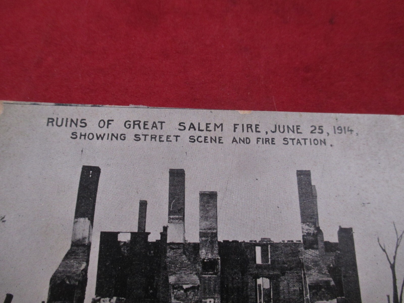 RPPC Great Fire of Salem MA 1914 Postcard - Fire Station- National ...