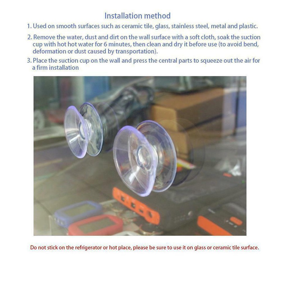 10X Double Sided Suction Cup Clear Plastic Rubber Window Suckers 20/30 ...