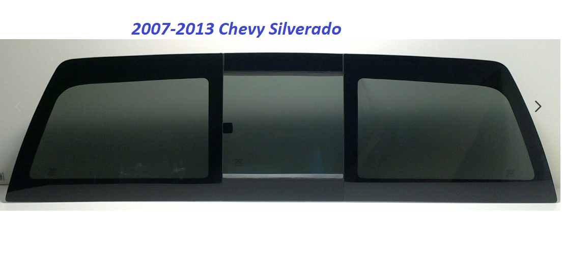 Fits 2007-2013 Chevy Silverado Back Glass Manual Sliding Window Non ...