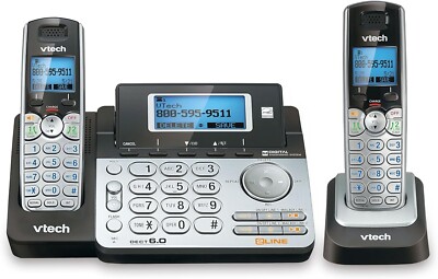 VTech 2-Line Cordless Phone System with Answering Machine & Mailbox 2 ...