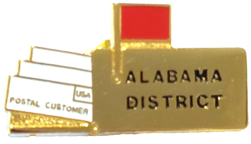 USPS Alabama District Gold Toned Mailbox Lapel Pin | eBay