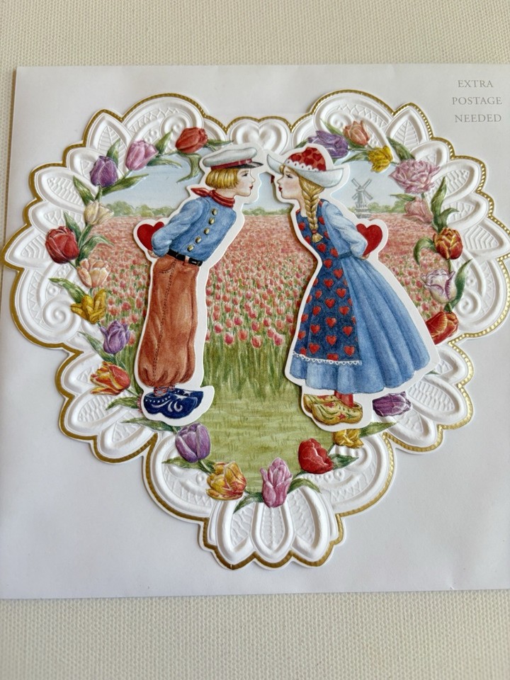 Super Rare VINTAGE CAROL WILSON FINE ARTS ~ EMBOSSED Valentine Card ...