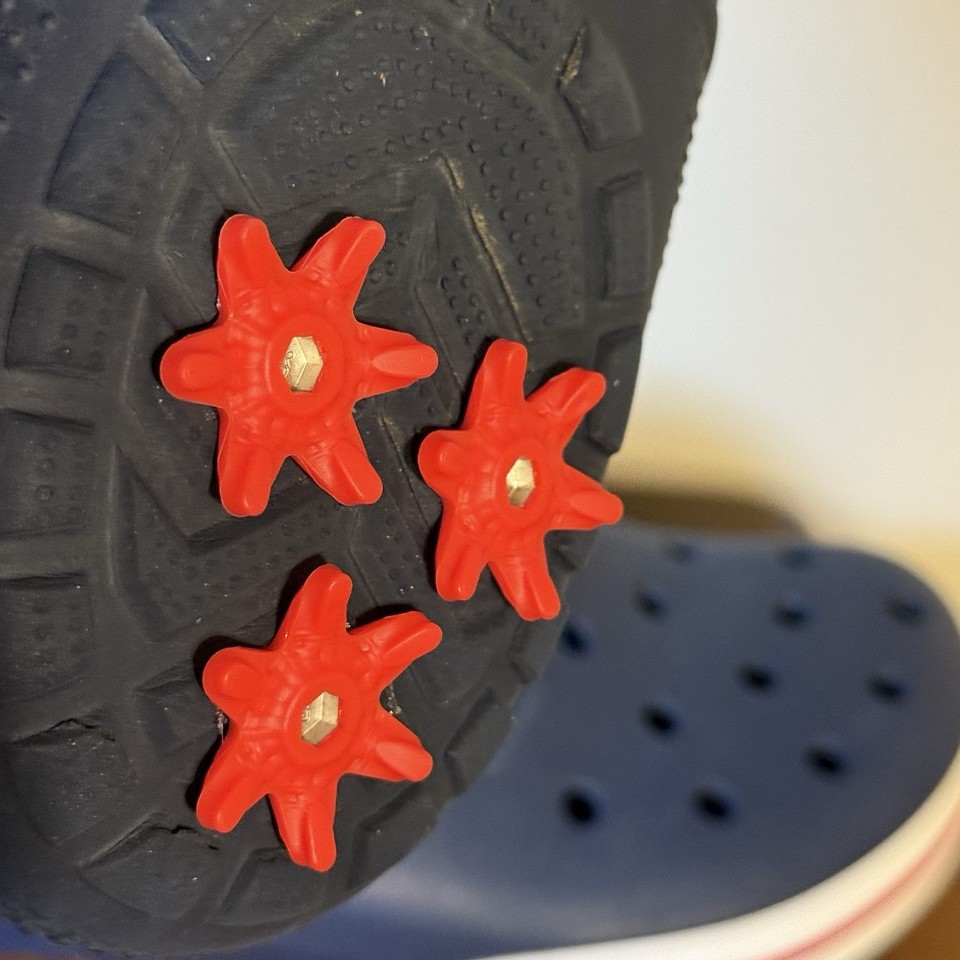 Crocs Jibbitz Navy Blue Red Platform Clogs Unisex Men's Size 13 Golf ...