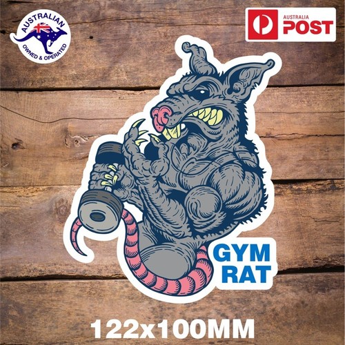 GYM RAT STICKER BODY BUILDER FITNESS | eBay